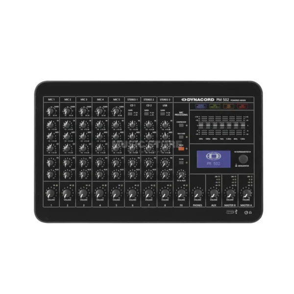 Dynacord PowerMate 502 - 8 Channel Powered Mixer - Rauf Electronics